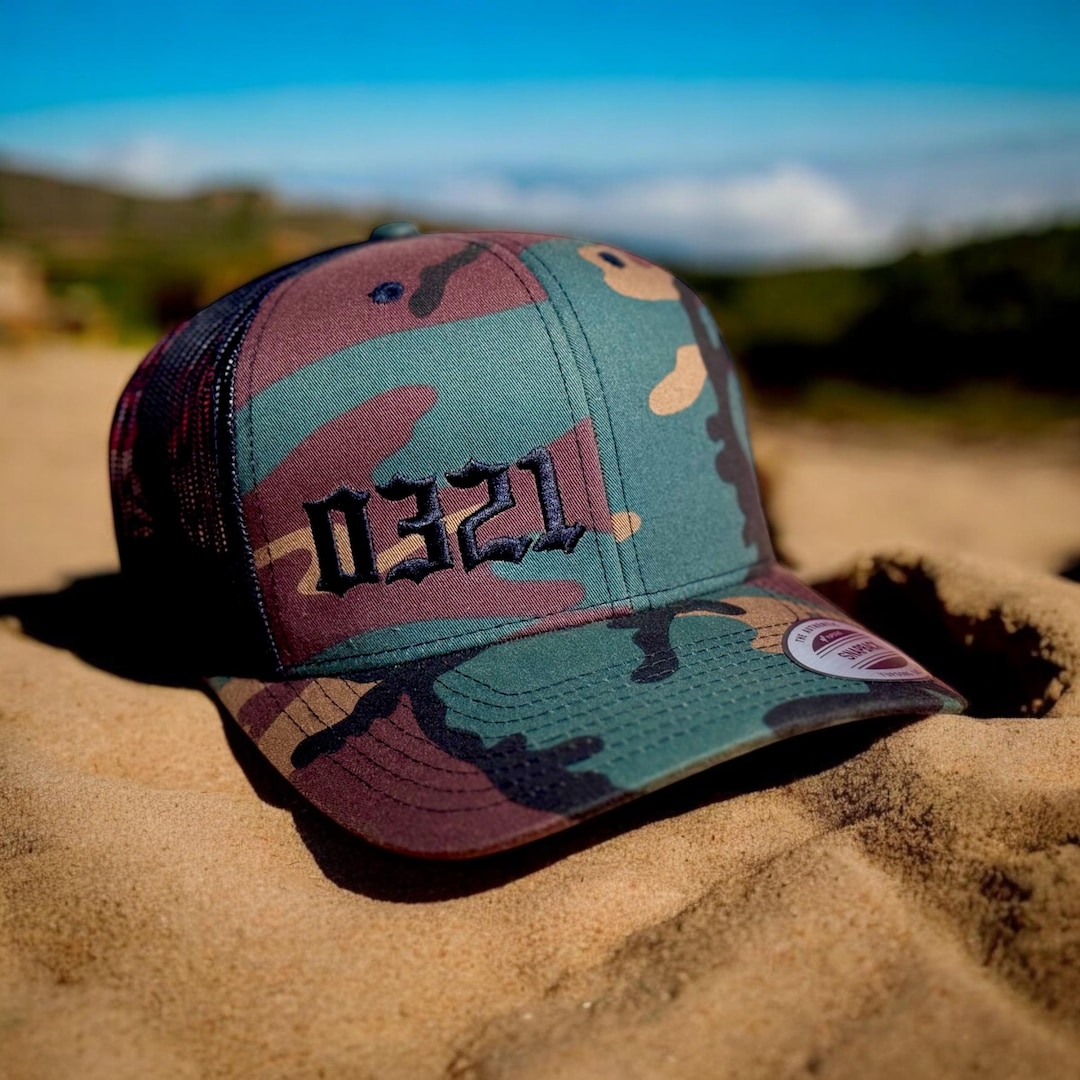MOS Embroidered Camo Trucker Cap - Etsy