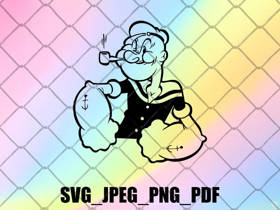 Popeye SVG // Popeye Cutting File // Popeye Cricut - Etsy