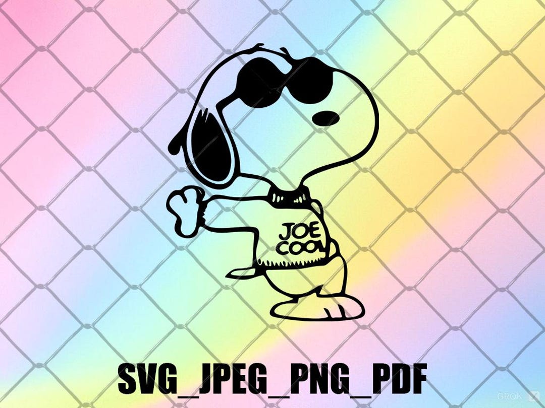Snoopy Joe Cool SVG // Snoopy Joe Cool Cutting File // Snoopy Joe Cool ...