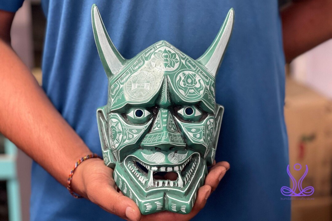 Handmade Resin Mask - Devil Face - Height 11 Inches - Crafted in Nepal ...