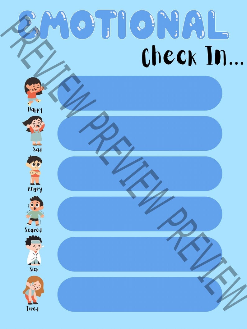 Emotional Check in Digital Download - Etsy