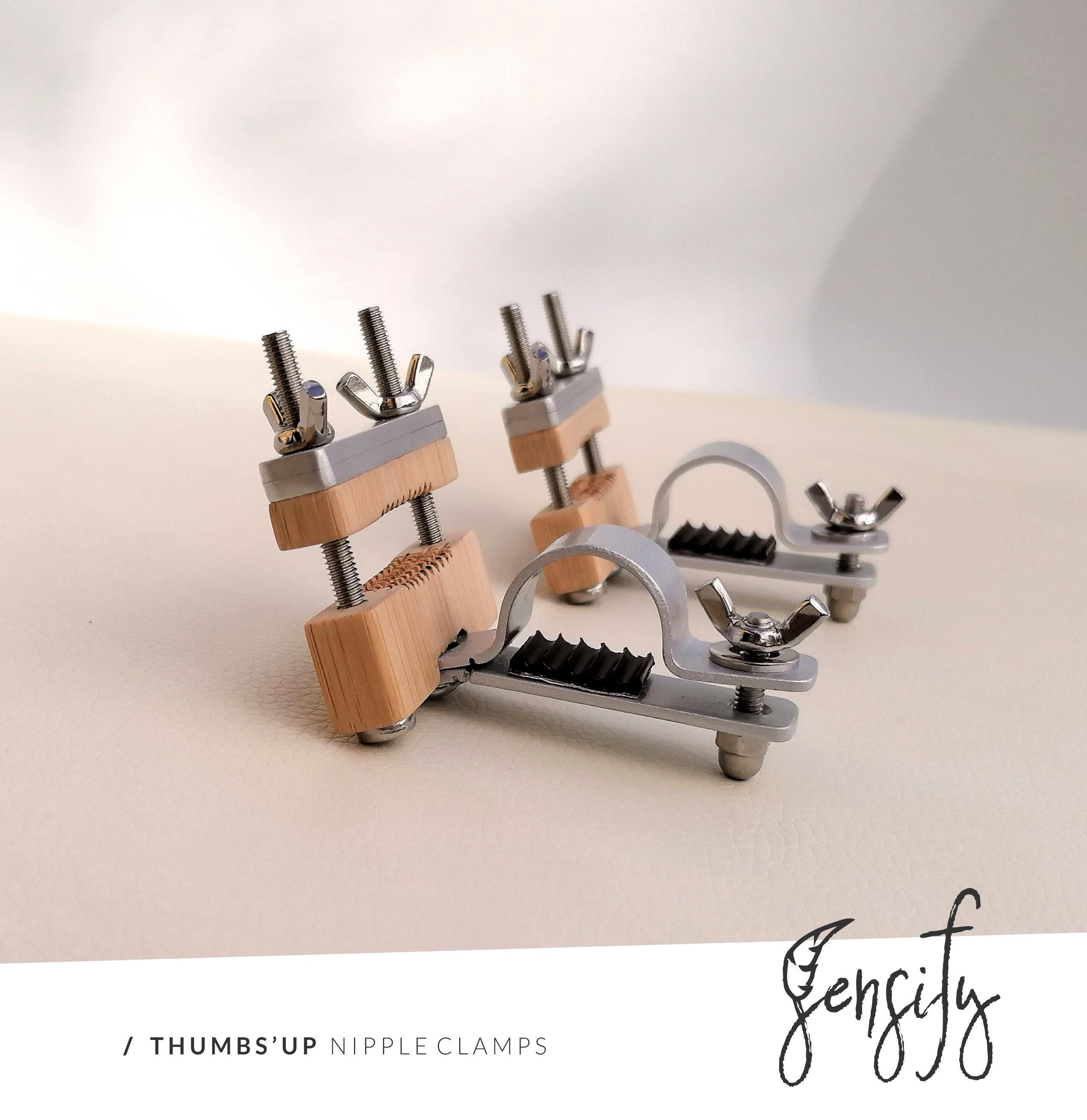 THUMBS'UP Nipple Clamps by Sensify - / BDSM / Restraints / Hand Made - Etsy
