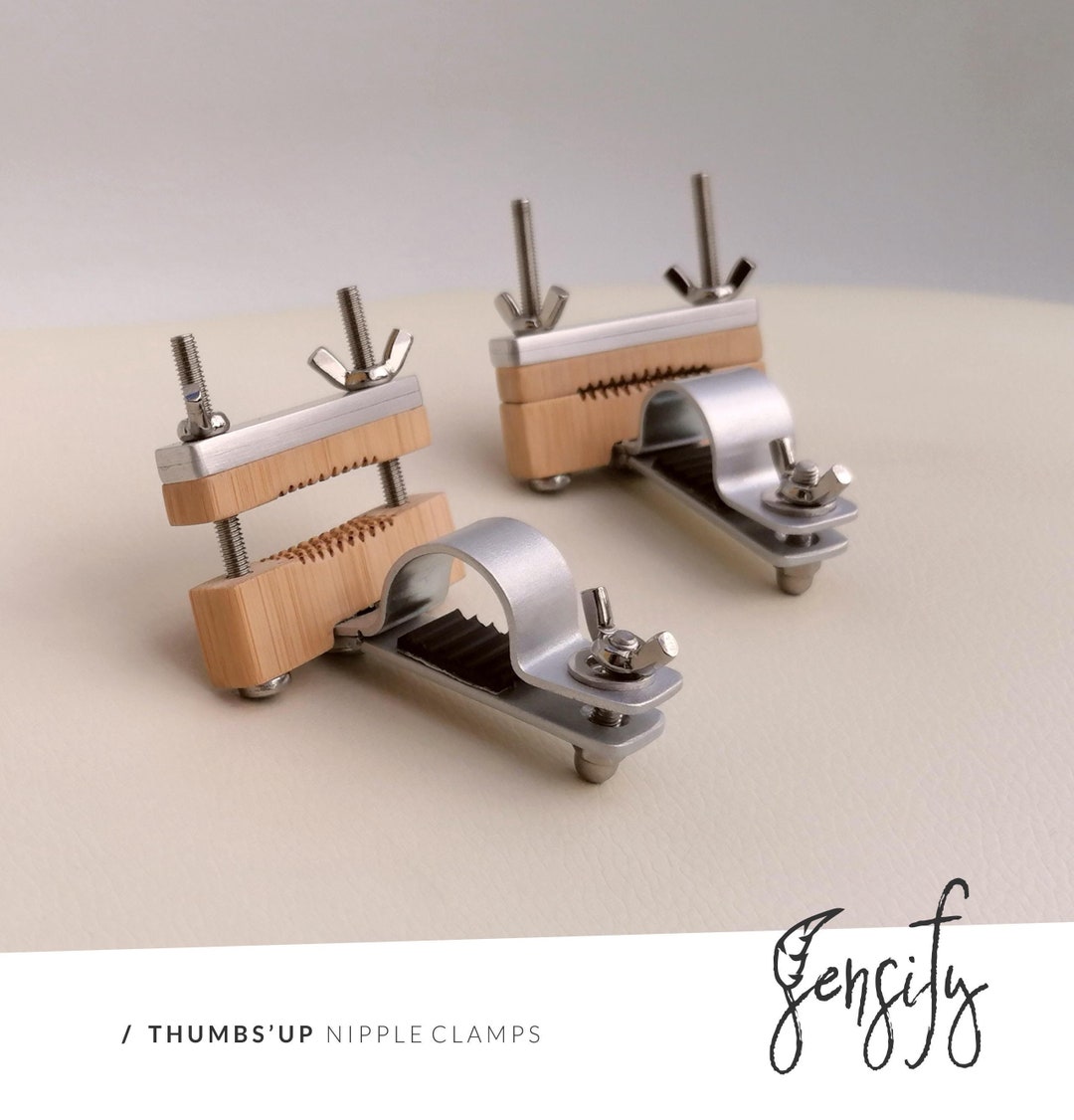 THUMBS'UP Nipple Clamps by Sensify - / BDSM / Restraints / Hand Made - Etsy