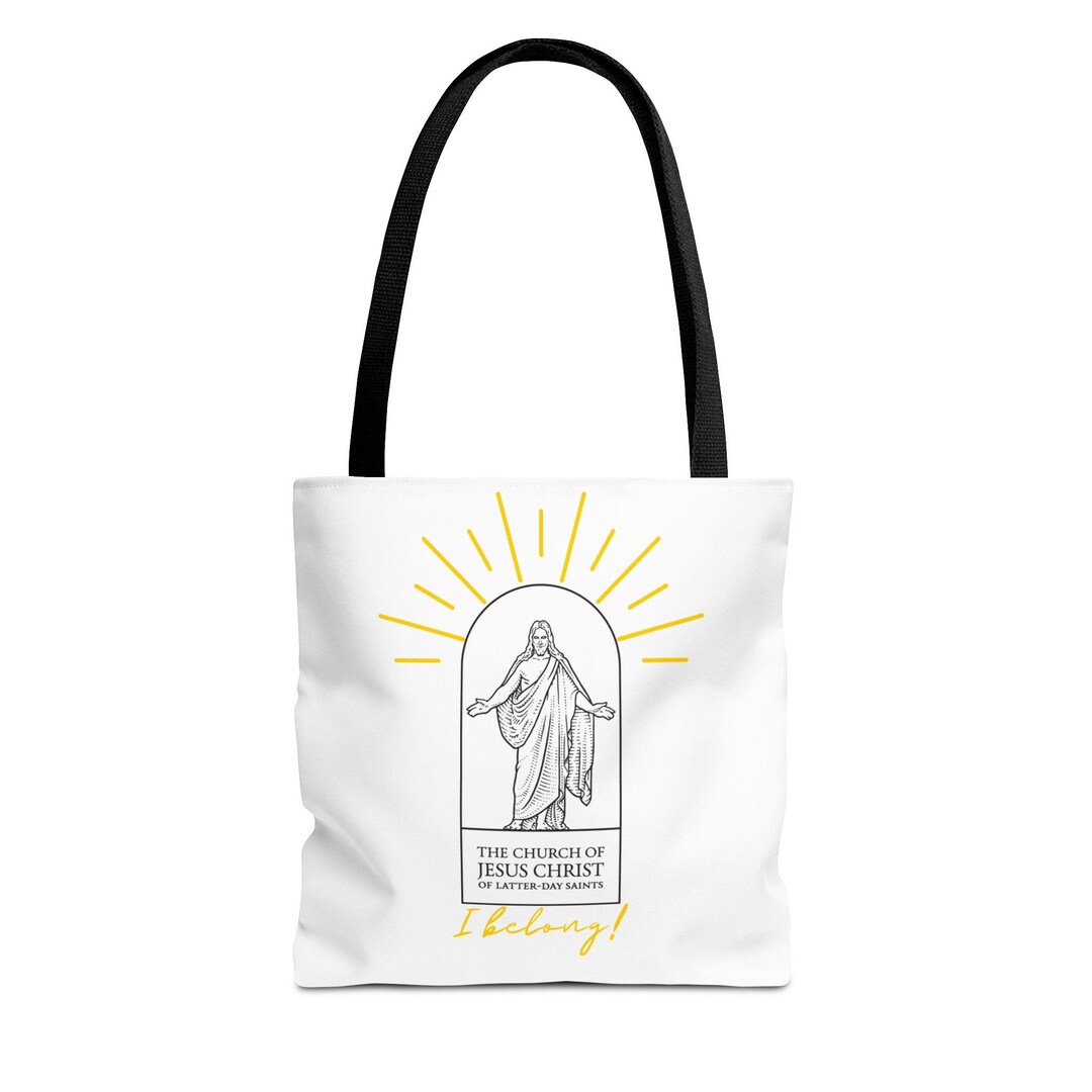 LDS Church Tote Bag, Latter Day Saints Book Bag, Religious Canvas Tote ...