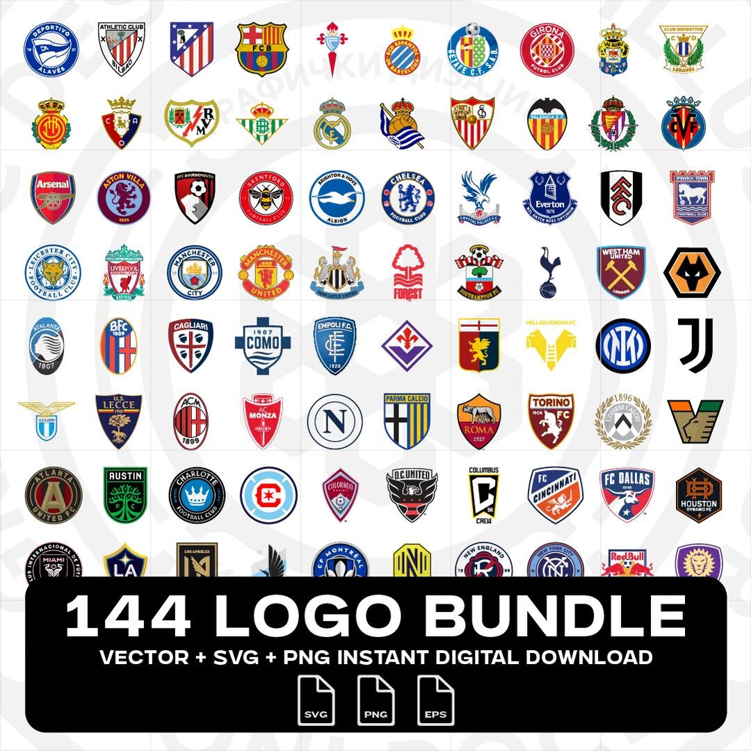 Super Soccer Club Logo Bundle Svg, Png, Eps - Etsy UK
