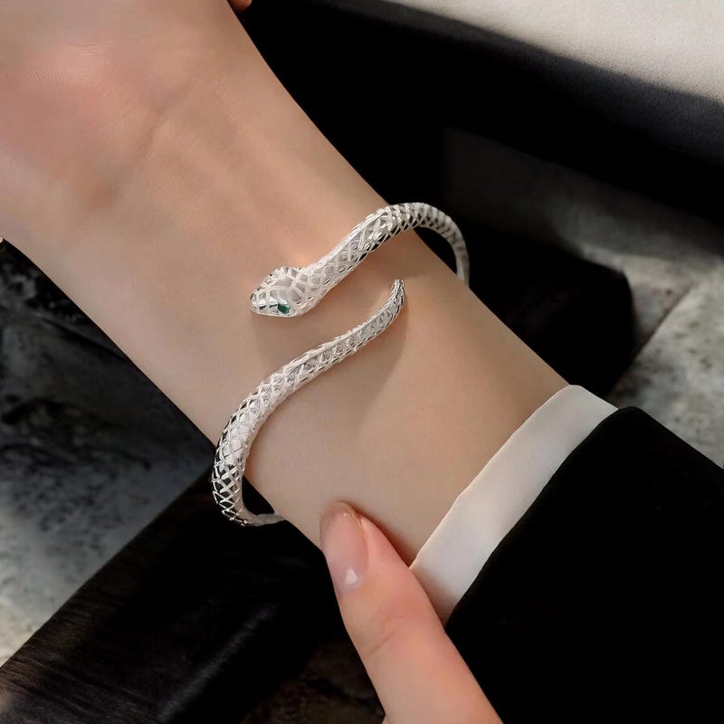 925 Snake Silver Bracelet - Etsy