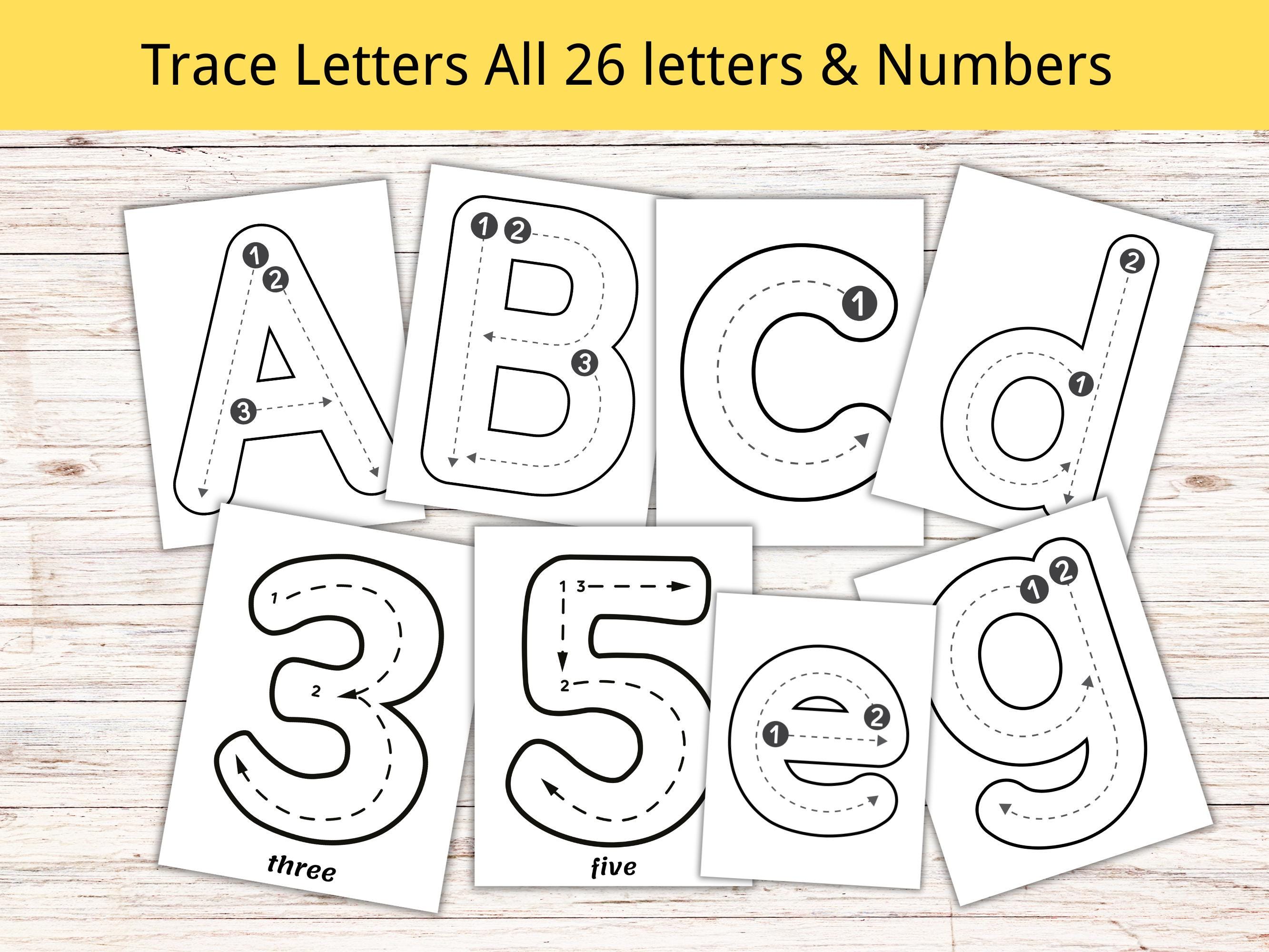 ABC 123 Tracing Activity for Toddlers - Trace Letters A-z,numbers 0-10 ...