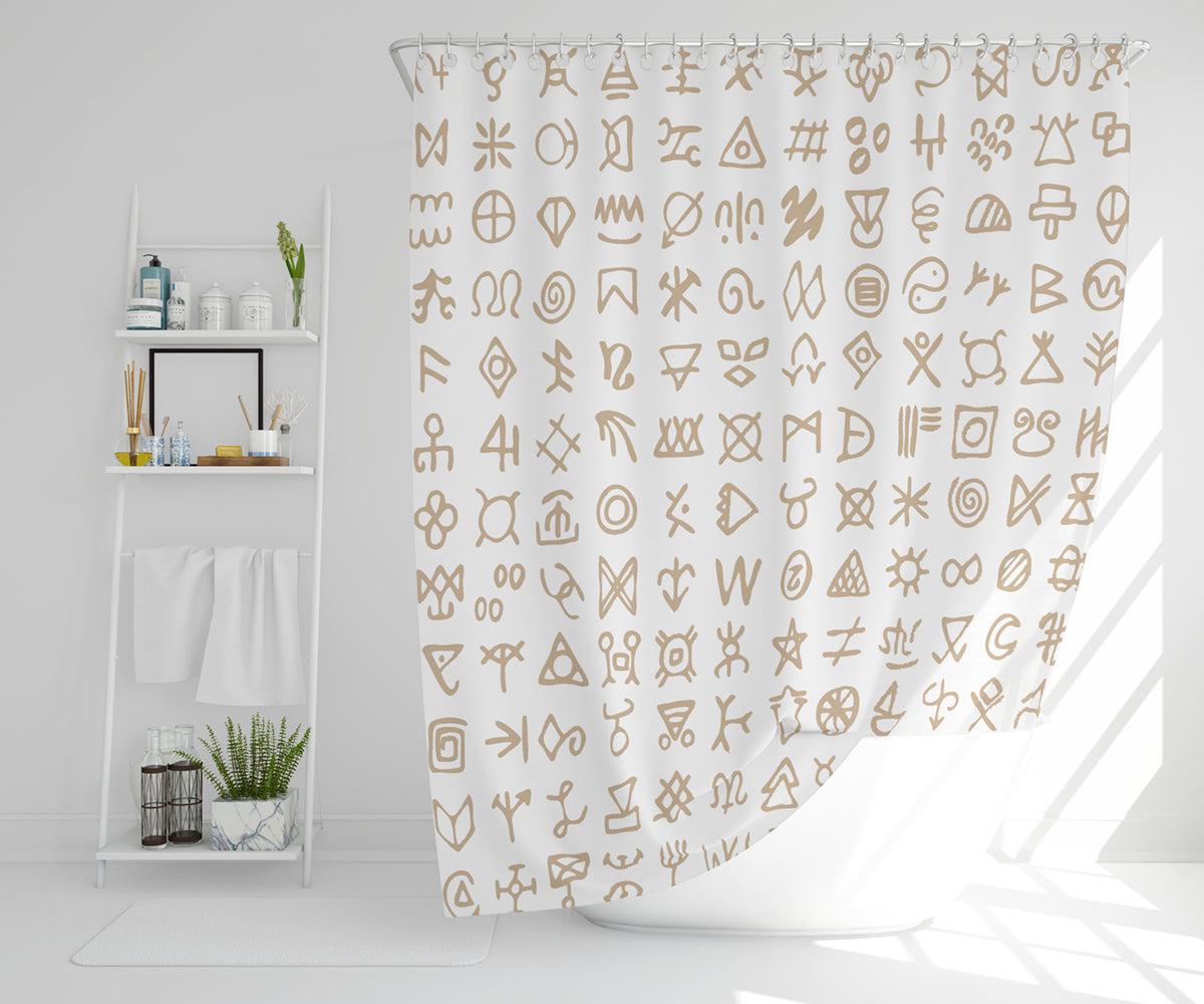 Viking Ritual Symbols shower Curtain - Etsy