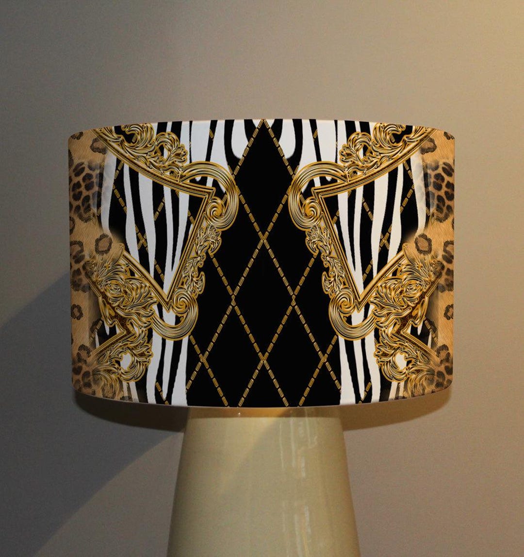 Leopard Baroque Print ceiling & Lamp Shade - Etsy