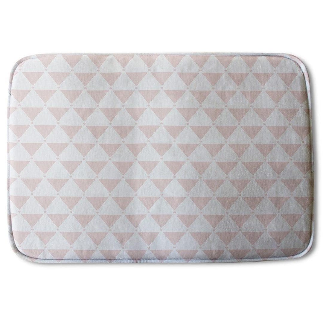 Bathmat Pink Triangles bath Mats - Etsy