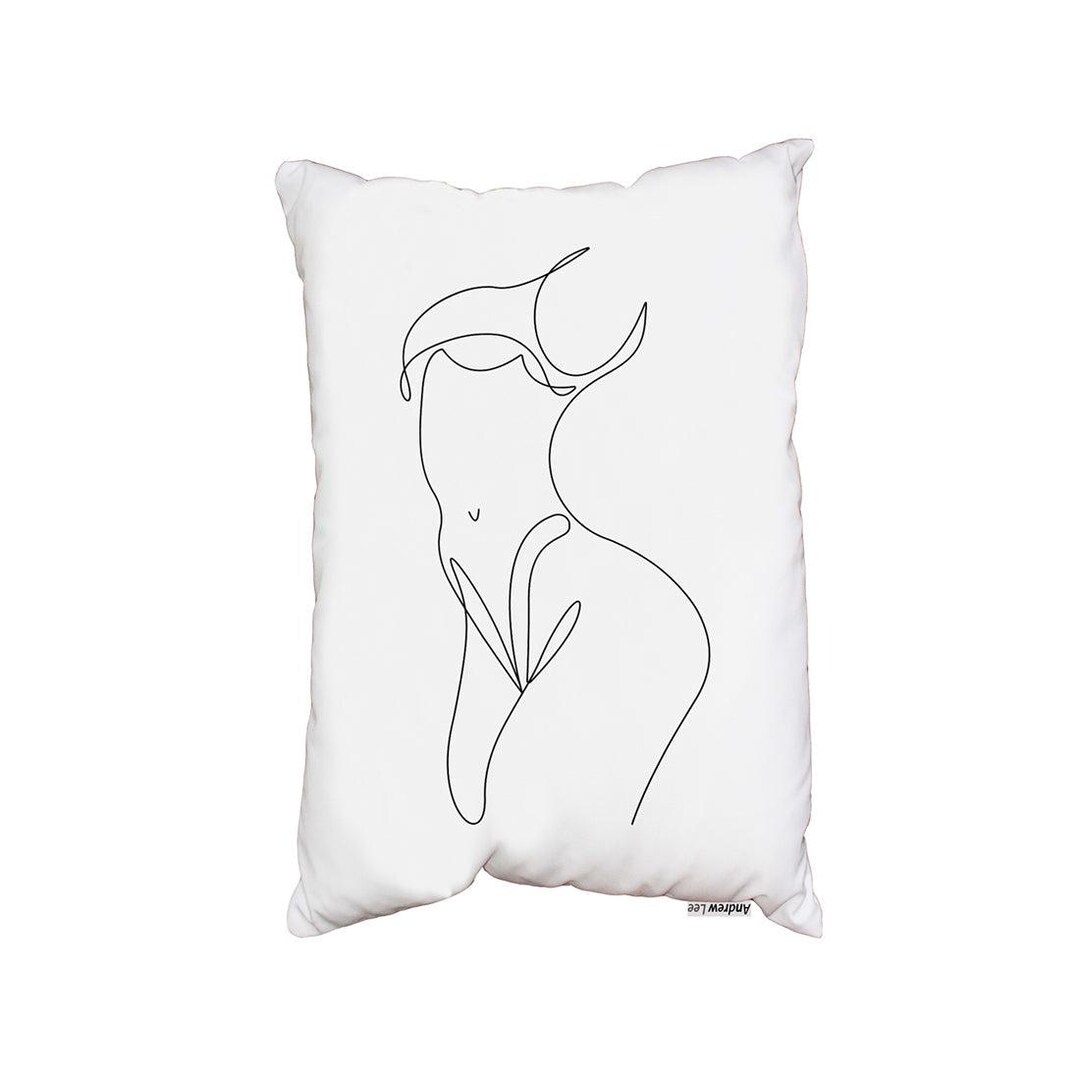 Line Art of Female Body cushion - Etsy