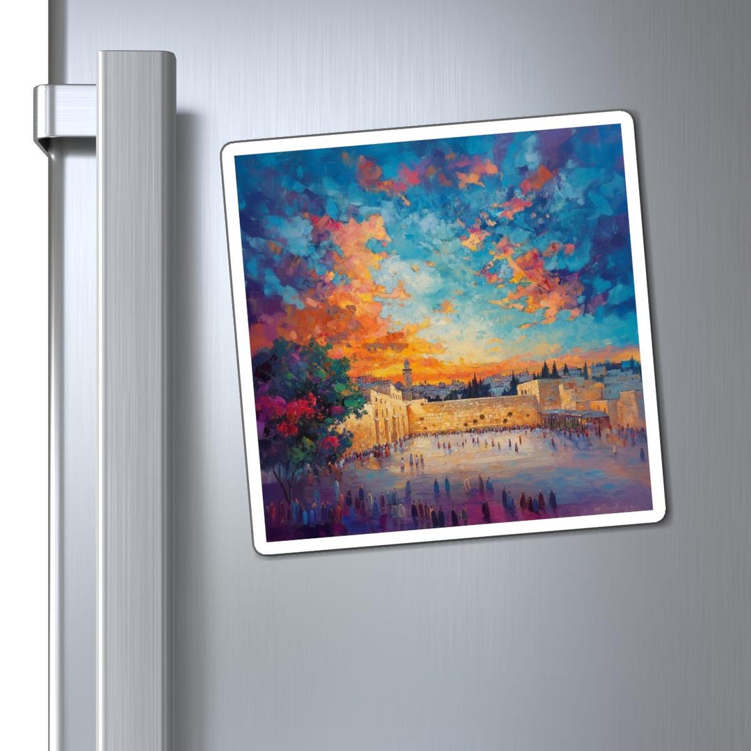 Jewish Kitchen Decor, Jewish Themed Fridge Magnets, Vibrant Kotel ...