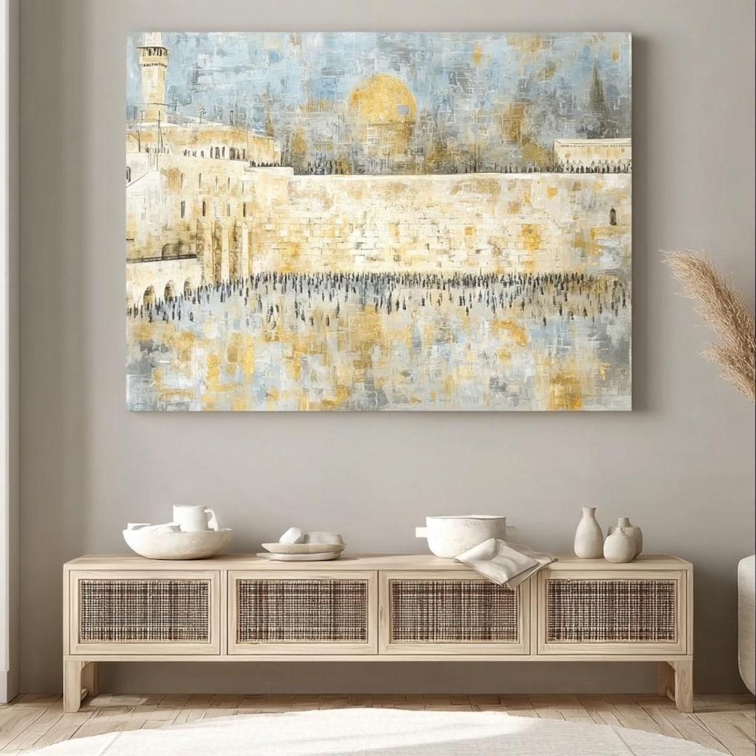 Jerusalem Kotel Art | Modern Jewish Wall Decor, Israel Fine Art - Etsy