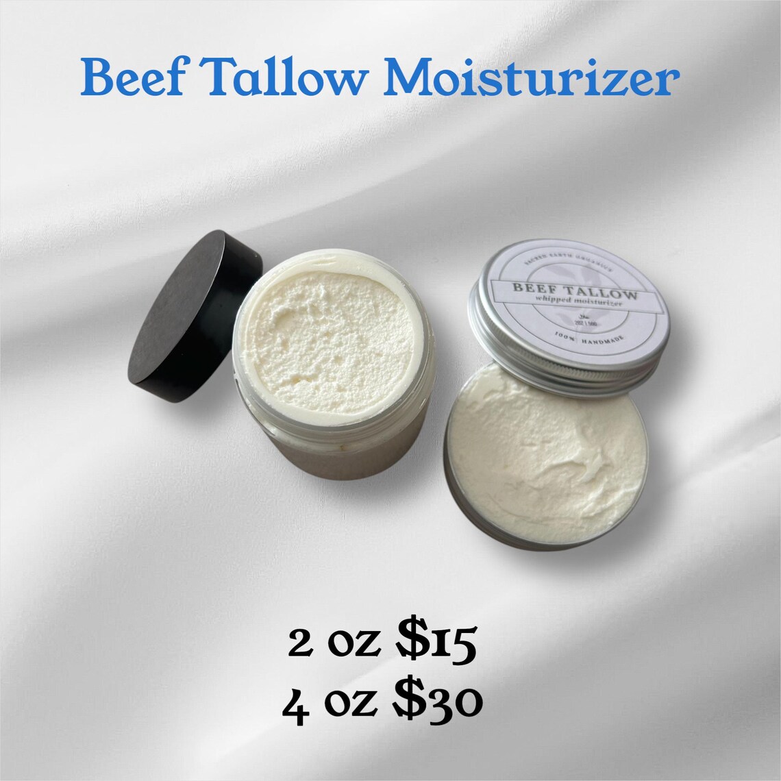 Organic Grass-fed Halal Beef Tallow Moisturizer - Etsy