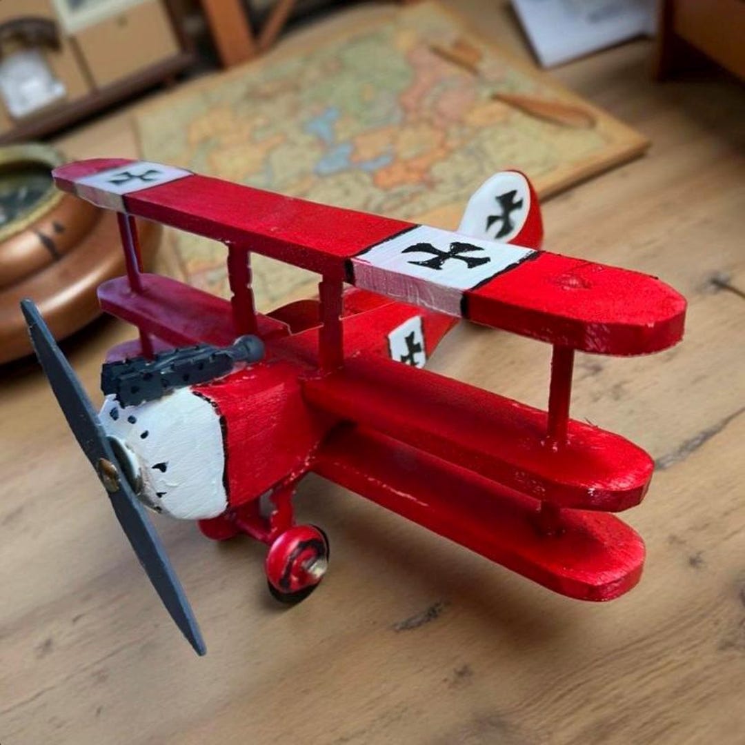 Wooden WW1 Red Baron Aircraft. - Etsy