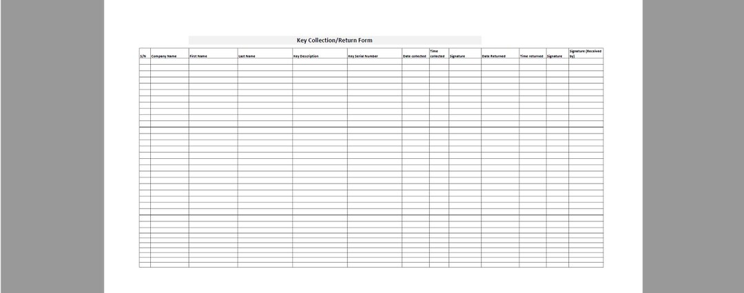 Personalized Key Movement Register Stylish & Functional Key Tracking ...