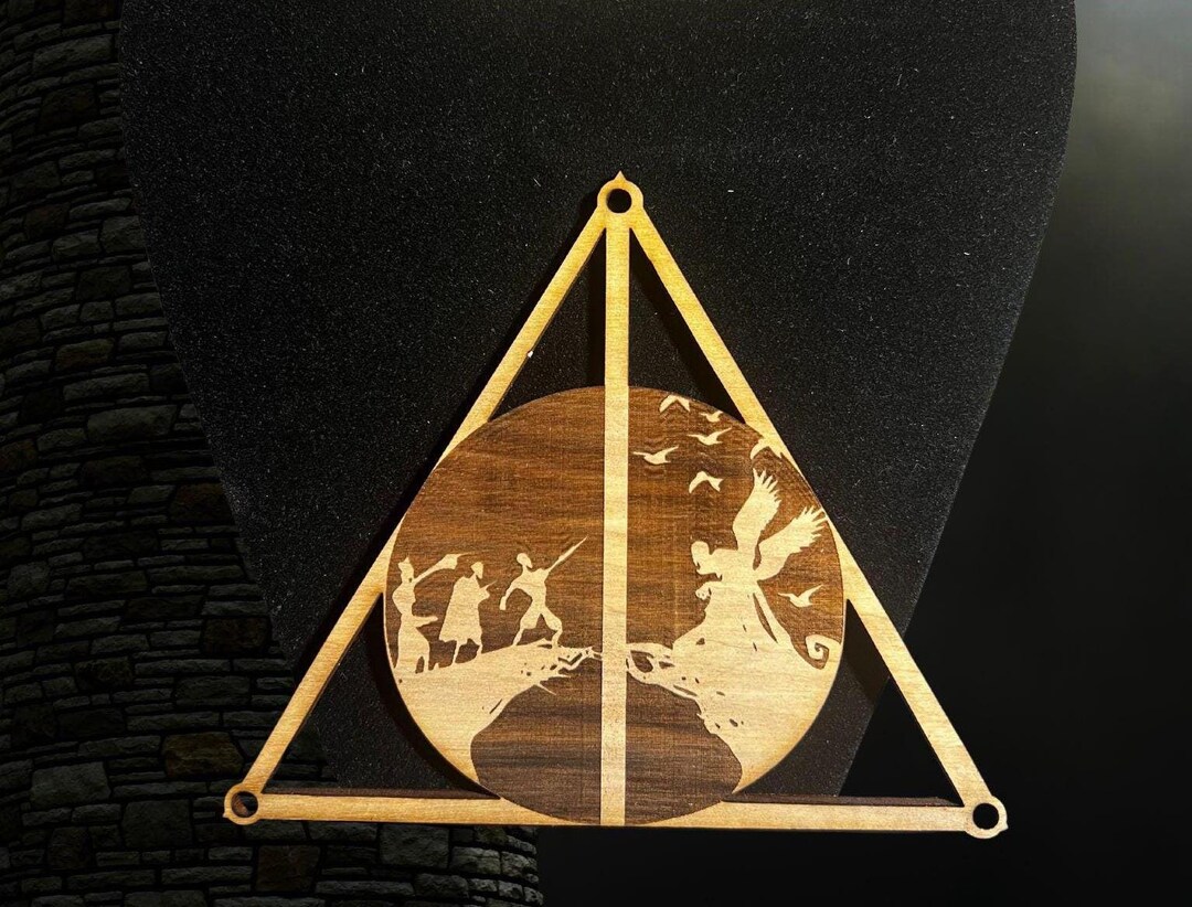 Deathly Hallows Laser Engraved Wood Sign - Etsy