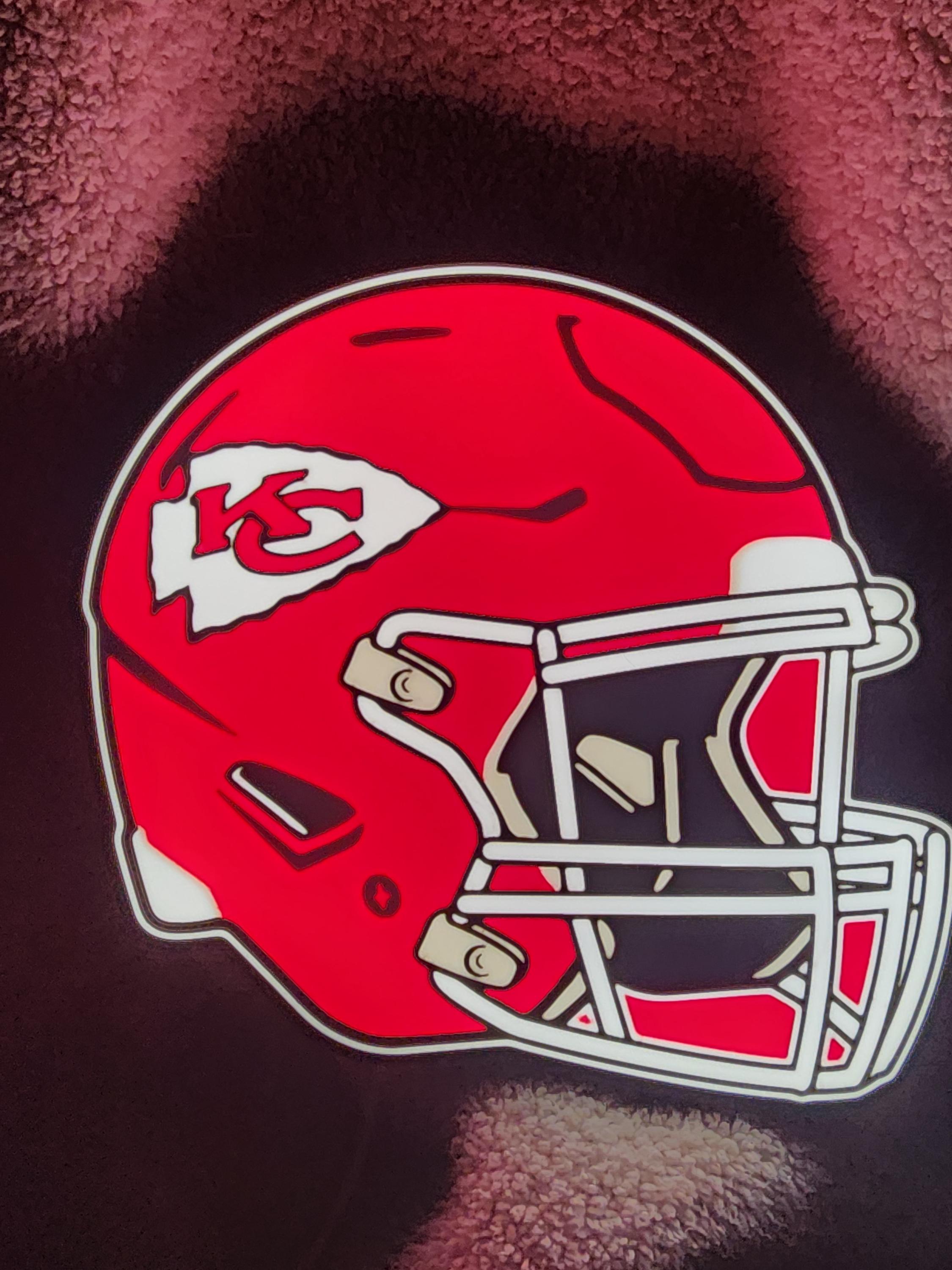 Kansas City Chiefs Helmet Light Box - Etsy