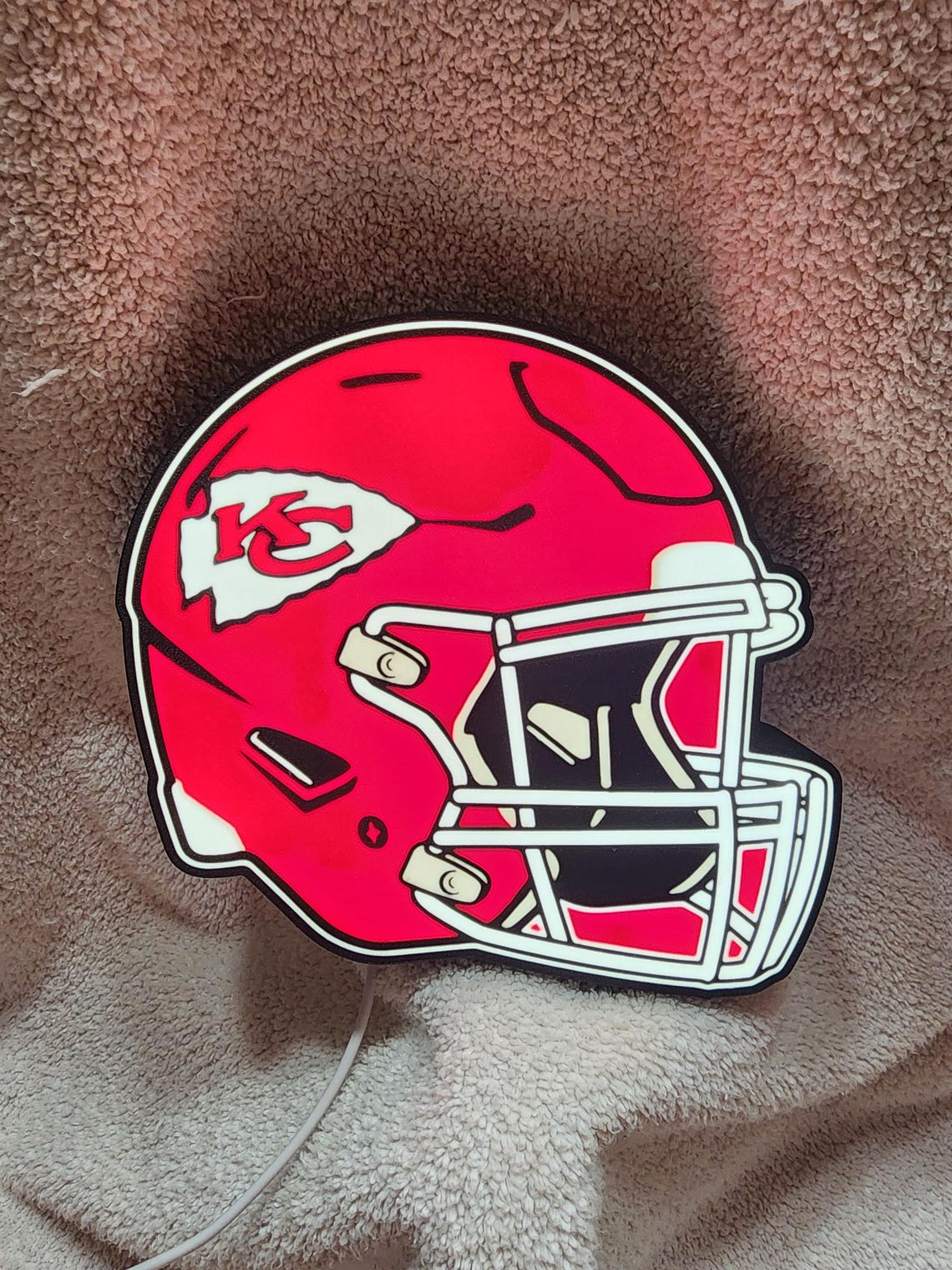 Kansas City Chiefs Helmet Light Box - Etsy