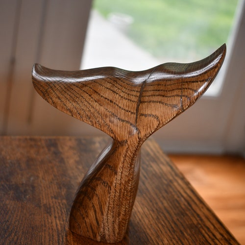 Wooden Whale Tail Sculpture Family Sea Life Exotic Statue - Etsy