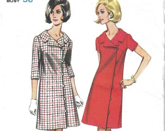 1960's Butterick Sewing Pattern No. 4855 A-line Dress With | Etsy