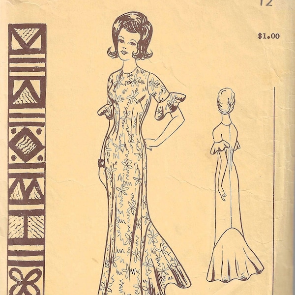 Hawaiian Holoku Dress Pattern - Etsy