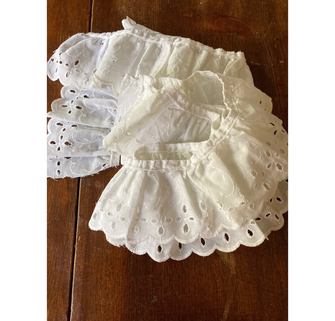 White Eyelet Ruffle Trim for Petticoat or Dress Hemline Trim Neckline ...
