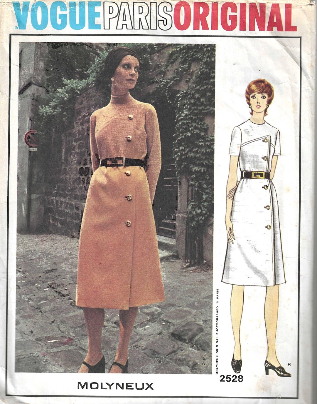 1970's Vogue 2528 Paris Original Sewing Pattern by Molyneux A-line ...