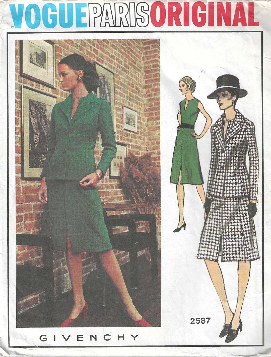 Rare 1970's Vogue Paris Original 2587 Givenchy Mod A-line Sleeveless ...