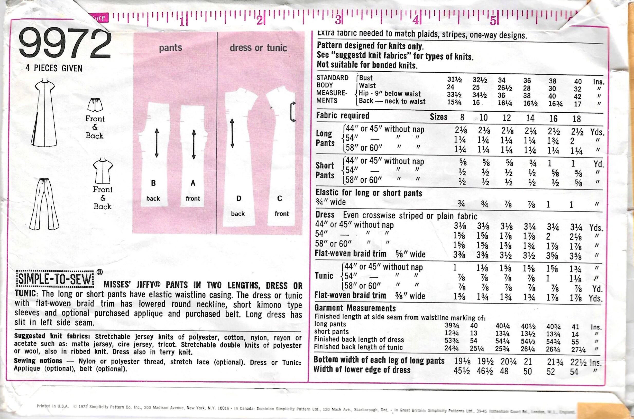 1970's Jiffy Simplicity Sewing Pattern 9972 Maxi Slim - Etsy