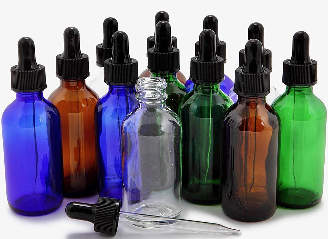 30 ML 1 Oz Glass Bottles With Glass Eye Dropper Choose Color Bottles ...