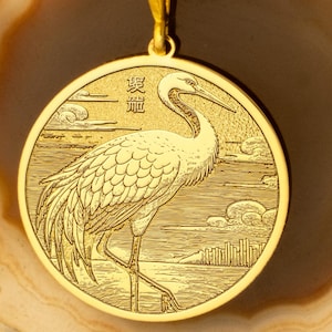Crane Necklace – Sacred Turna Bird Medallion | Symbol of Longevity ...