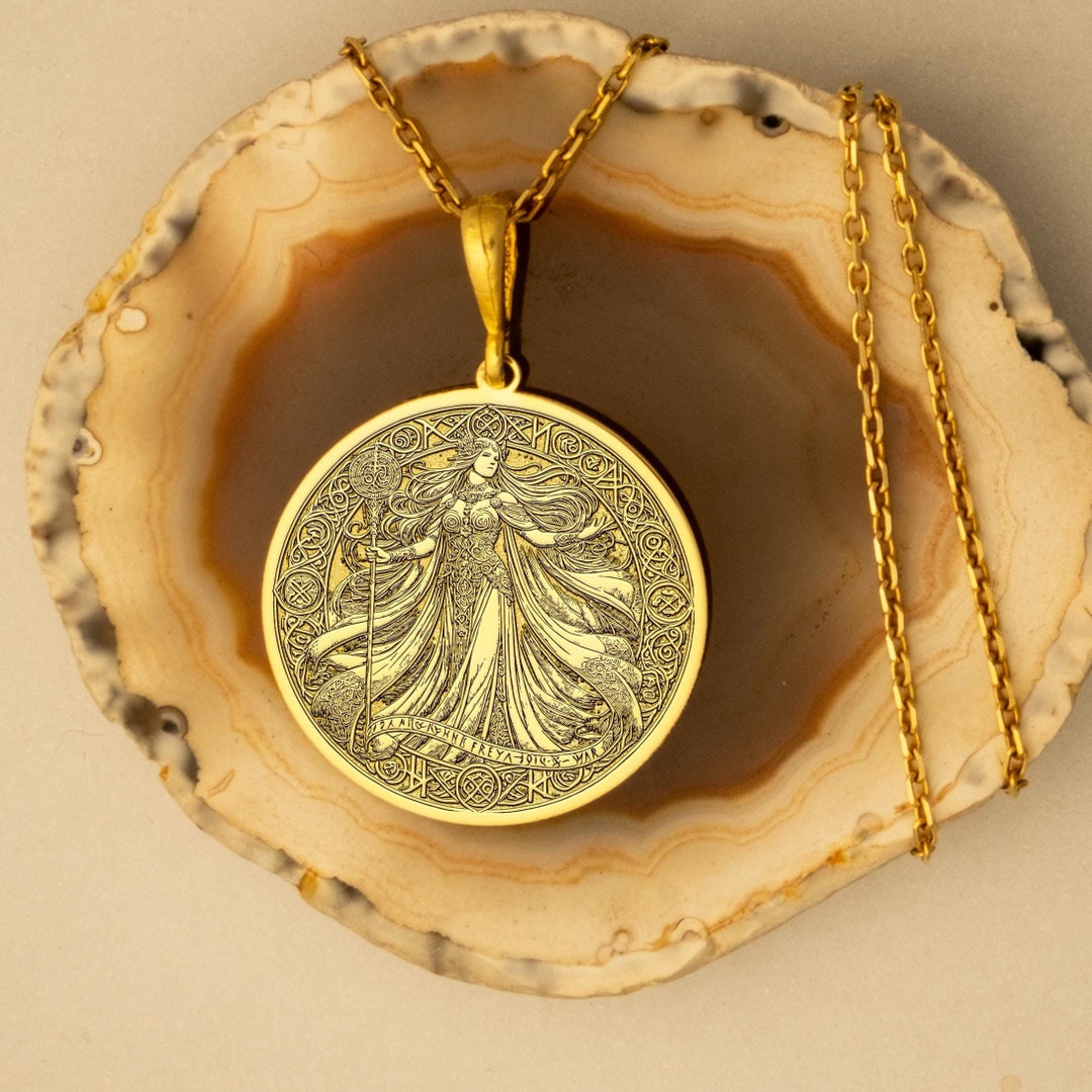 Freya Necklace – Norse Goddess of Love, Beauty, and War Pendant in Sterling Silver - Etsy