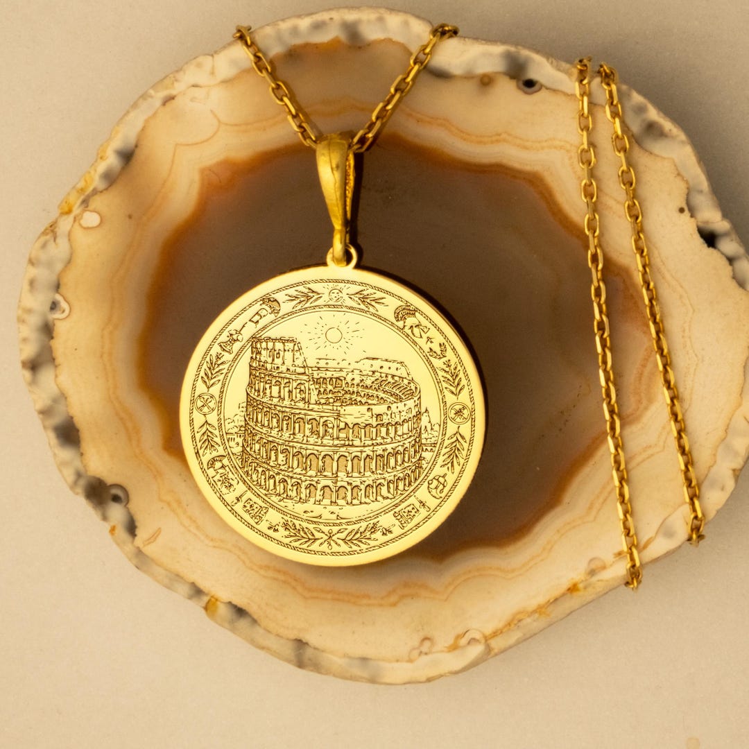 Colosseum Necklace – Ancient Rome Landmark Pendant | Italian History ...