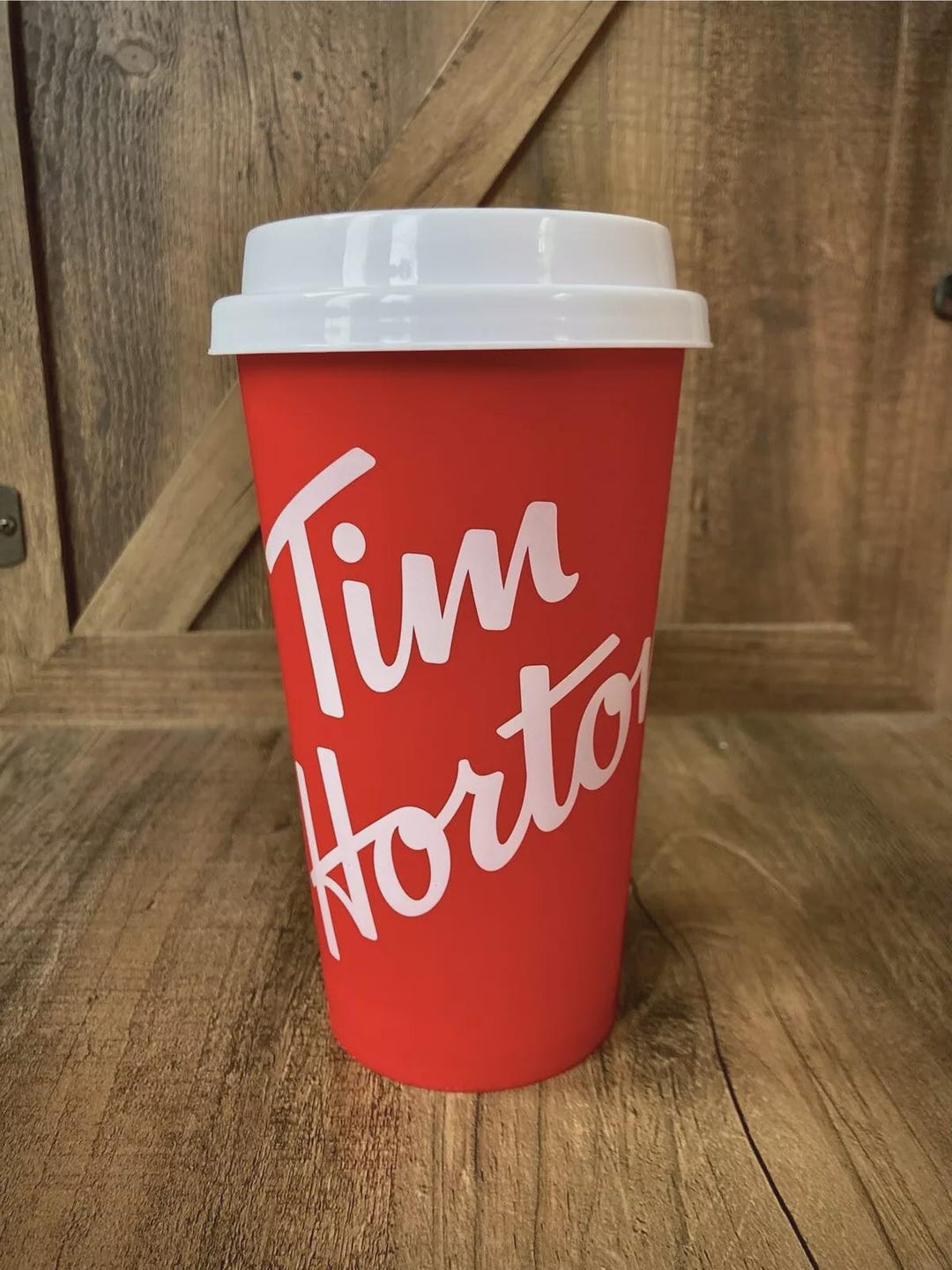 Tim Hortons Coffee Large Reusable Cup 18oz Travel Canada Red Maple Leaf ...