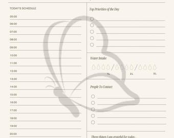 2025 Digital Planner Gratitude Butterfly Design Journal PDF Download - Etsy