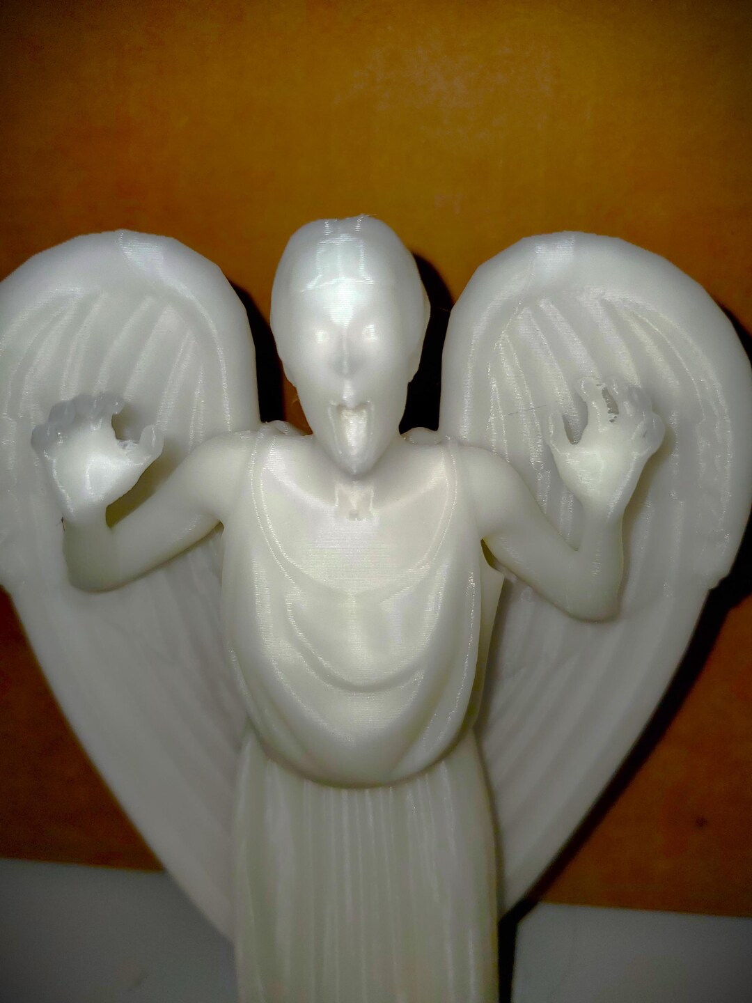 Weeping Angel - GLOWS in the Dark. 7in Tall Figurine of an Infamous ...