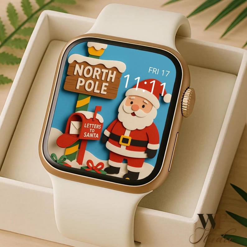 3D Christmas Apple Watch Wallpaper - North Pole, iPhone Wallpaper ...