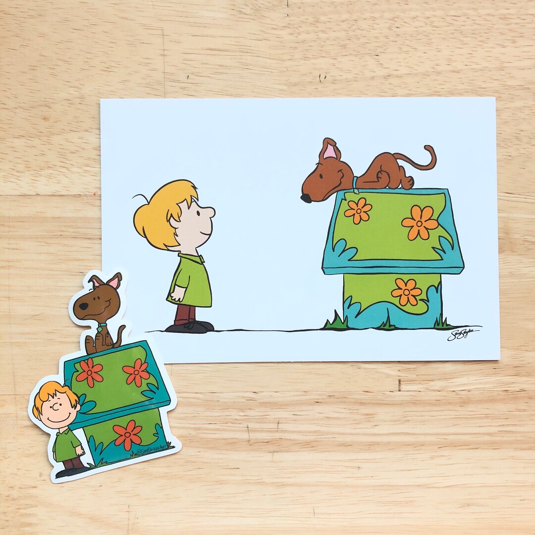 Snoopy Doo Sticker + Print Set - Etsy