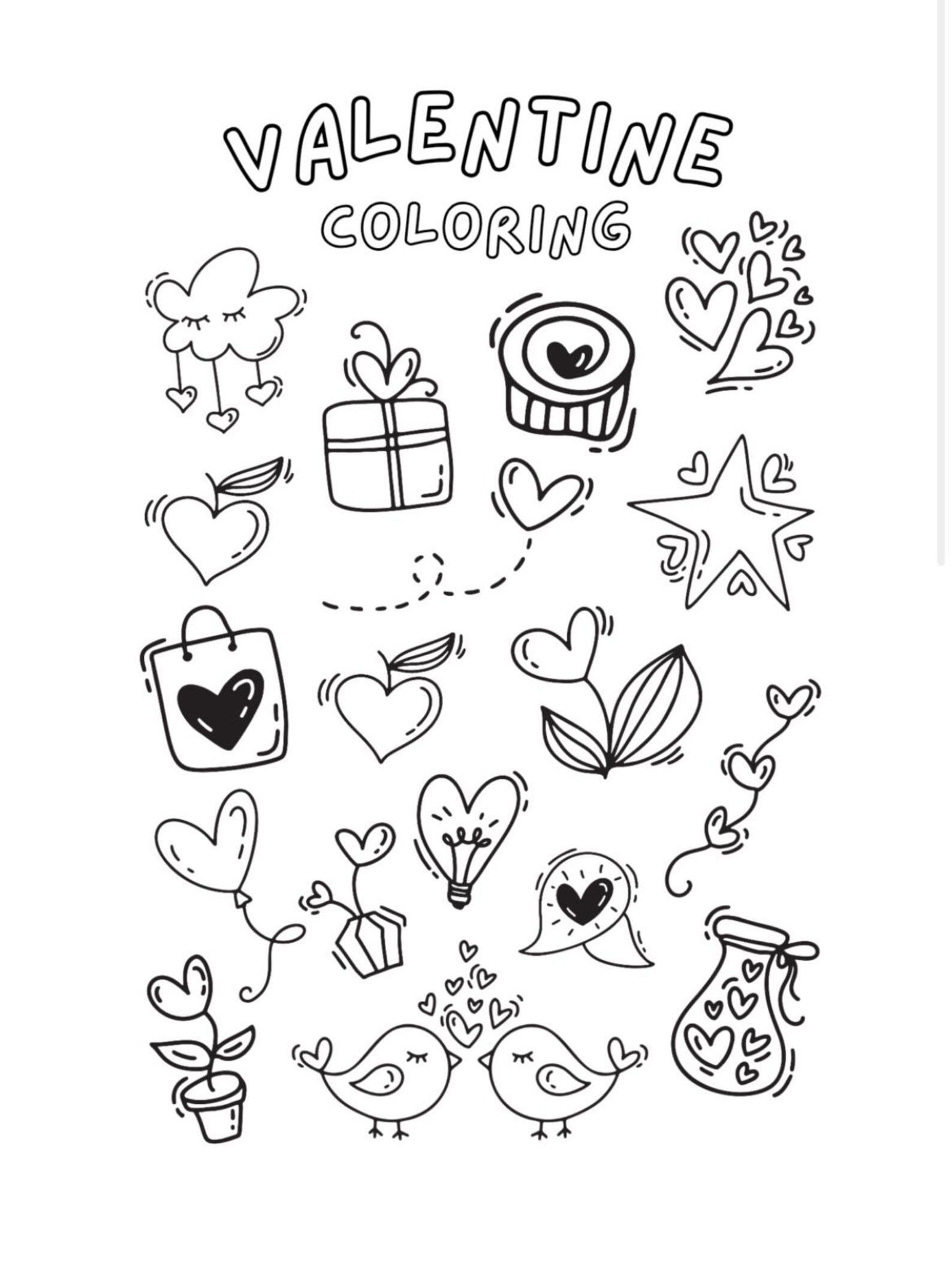 Valentine's Day Coloring Pages | Kids Coloring Book | Mrr | Plr - Etsy