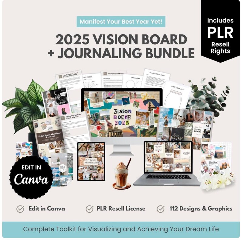 2025 Printable Vision Board Bundle With 800+ Printable Photos ...