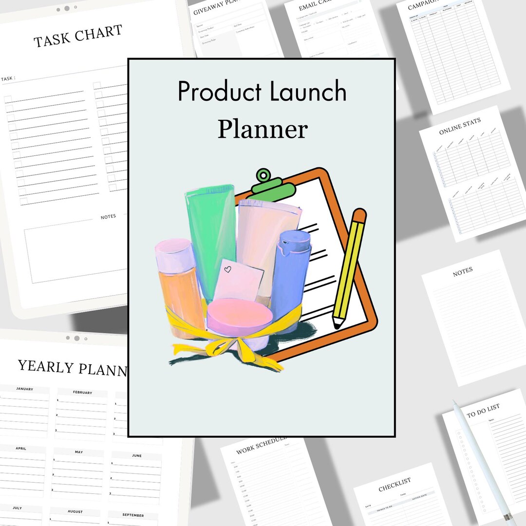 Product Launch Planner - Digital Downloadable Printable A4 | Strategy ...
