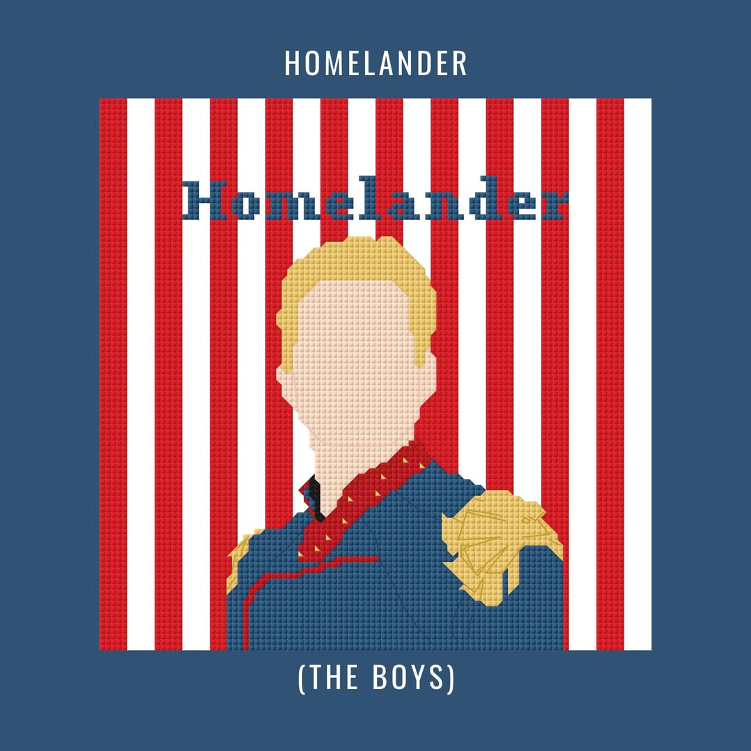 Homelander (the Boys) Cross-stitch Pattern - Etsy