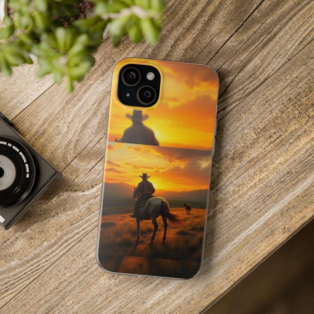 Flexi Cases, Cowboy Riding in Nature Themed iPhone Case, Western Phone ...