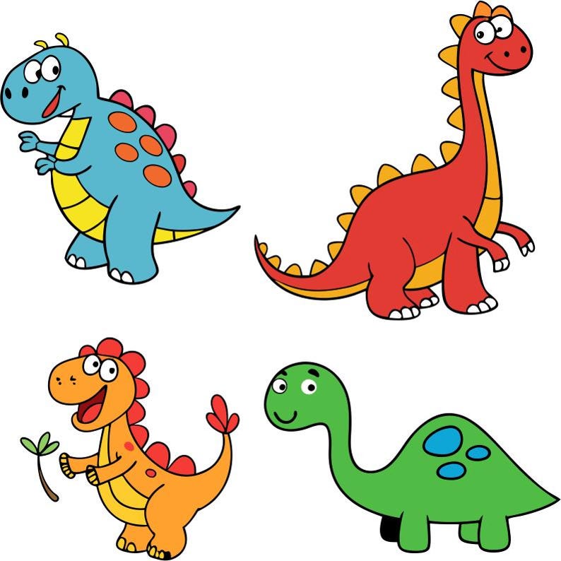 Dinosaur Clipart, Dino PNG, Baby Dino Clip Art, T Rex, Triceratops ...