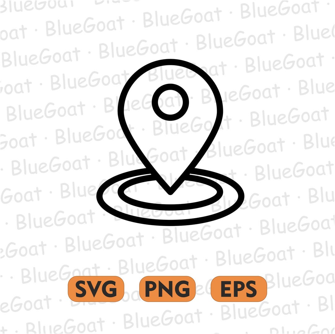 Map Pin Icon SVG: Location Marker Clipart for Travel Projects (digital ...