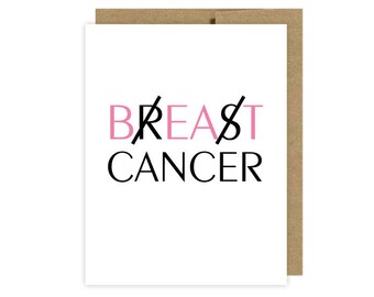 Breast cancer card | Etsy