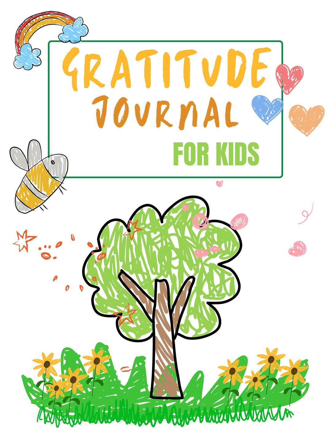 Gratitude Journal for Kids- Printable Pdf - Etsy
