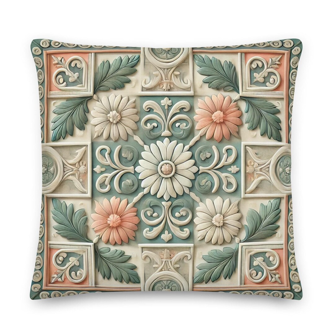 Geometric Shabby Chic Cushion – Inspired by Tiles and Patchwork ...