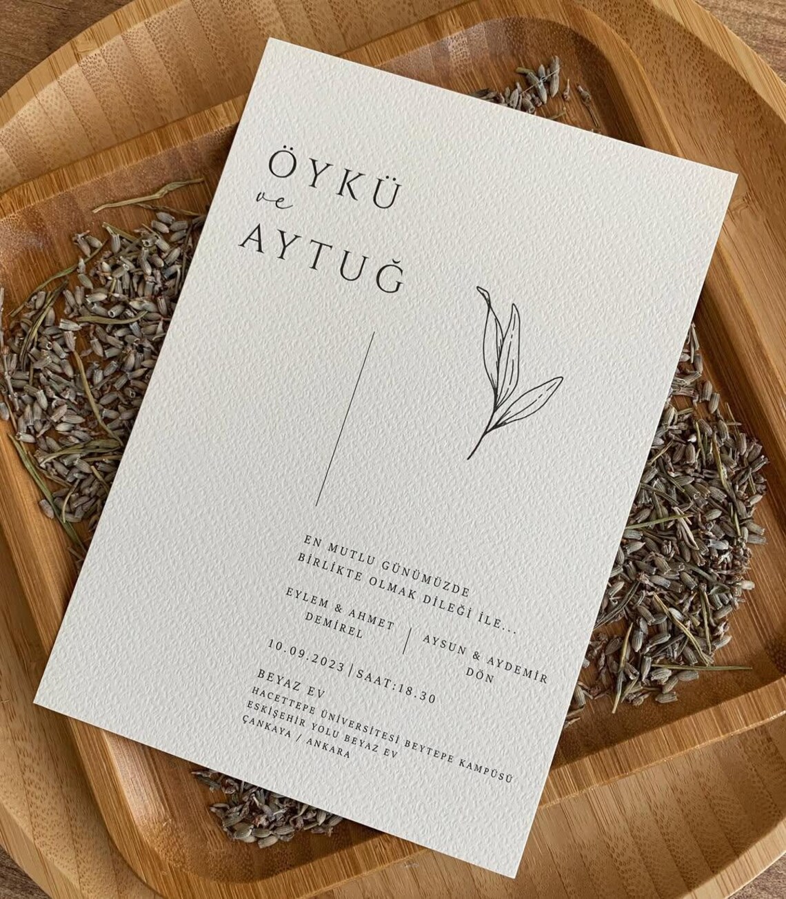 Custom Wedding Invitation, Textured Granite Paper Invitation, Handmade ...